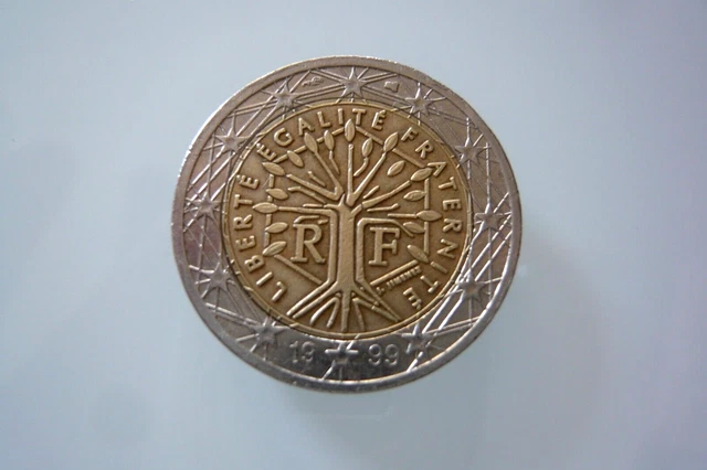 2 EURO MÜNZE - Frankreich Liberte Egalite Fraternite RF 1999 ...