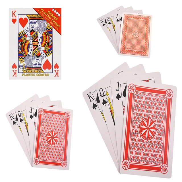 LARGE PLAYING CARDS Big Jumbo 12cm Giant 17cm Gigantic 28cm Full Decks ...