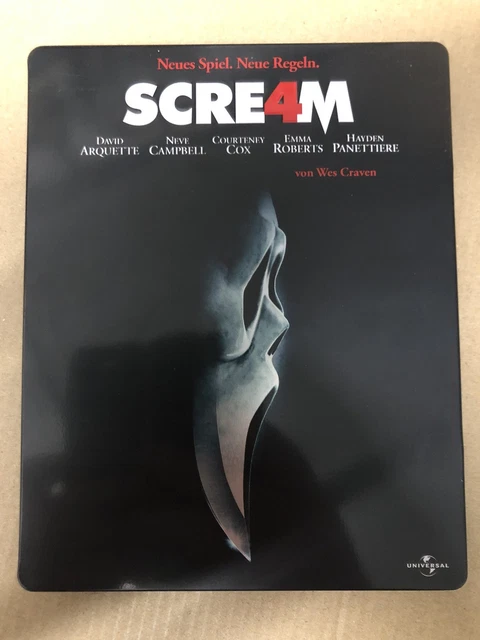 SCREAM 4 (SCRE4M) Steelbook (2011, Blu-ray) German Import, RARE, GREAT ...