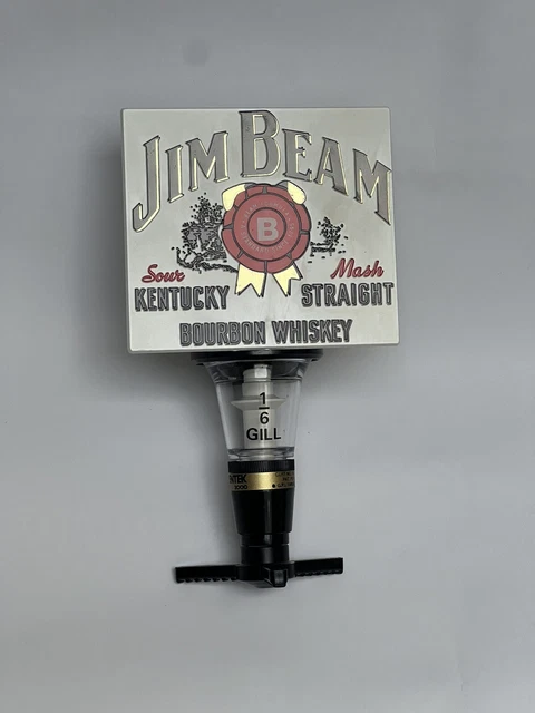 JIM BEAM BOURBON Whiskey Doser 1/6 GILL Cap Measurer For Pub Bar Retro ...