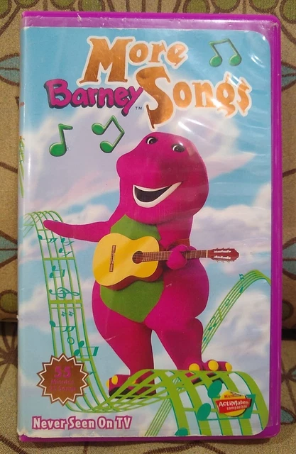 BARNEY - MORE Barney Songs VHS RARE White Tape, Sing Along Songs VTG ...