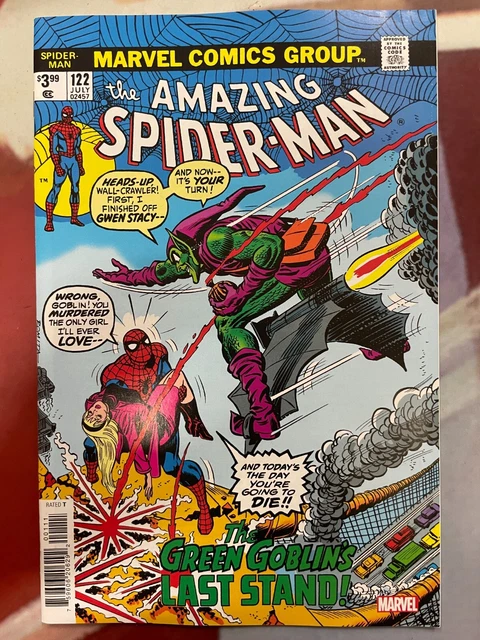 THE AMAZING SPIDER-MAN #122 DEATH OF GOBLIN fac-simile originale USA ...