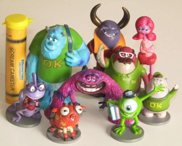 DISNEY PIXAR MONSTERS Inc University Plastic Toy Character Figure ...