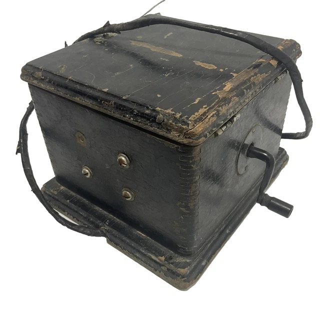 ANTIQUE TELEPHONE 5 Bar Dynamo Hand Crank Generator (#299F) £103.75 ...