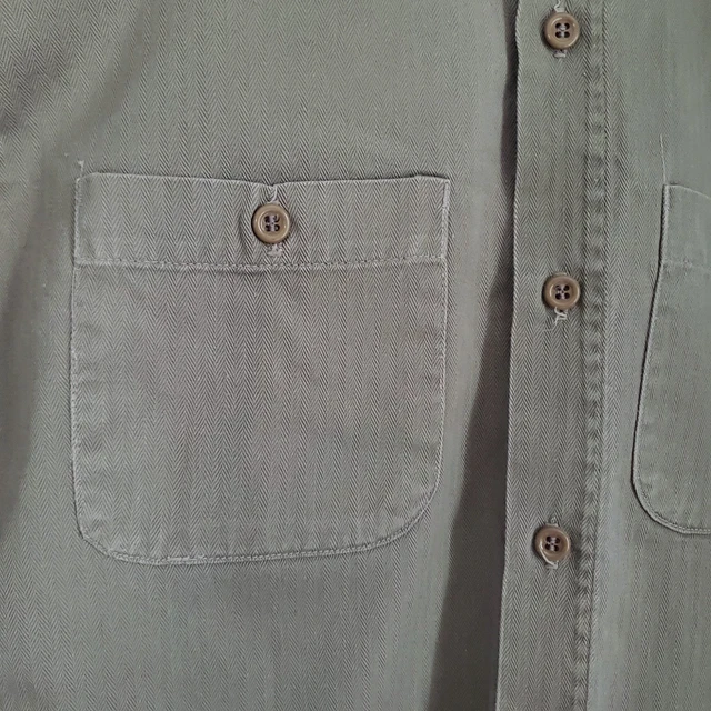 WWII '45 US Army Military HBT Fatigue Utility Shirt Scovill Snap Collar ...