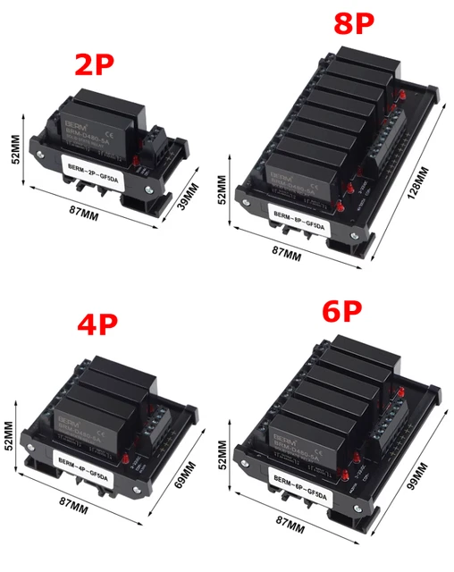 2/4/6/8 CHANNEL SOLID State Relay Module DC-AC DC-DC Control Voltage 3 ...