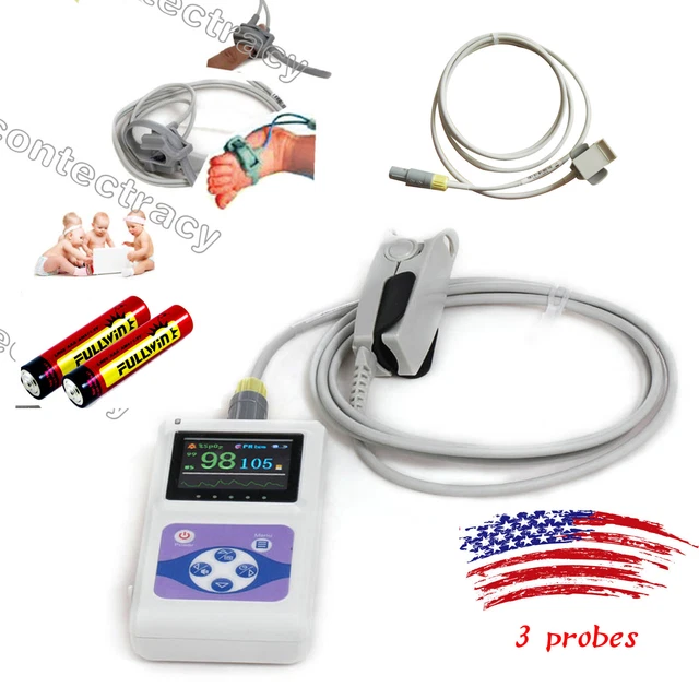 COLOR PULSE OXIMETER SPO2 Pulse Rate Hand-Held Monitor,neo,infant,adult ...