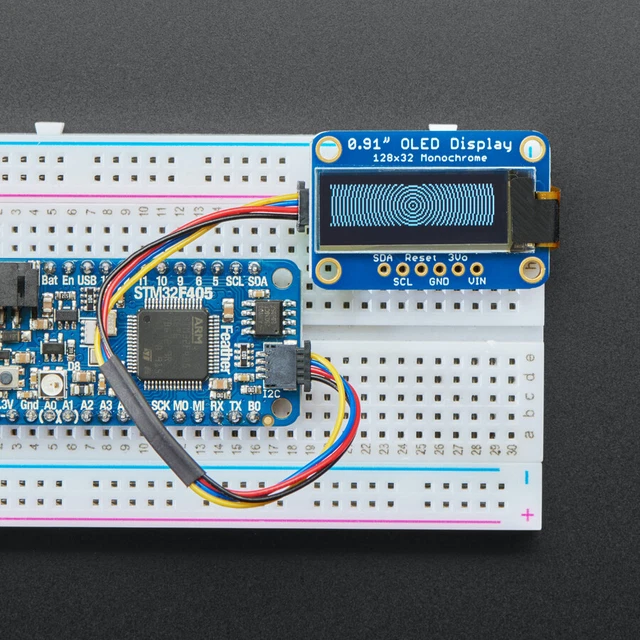 ADAFRUIT 0.91& 128X32 I2C OLED Display, S/W, STEMMA QT/QWIIC Compatible ...