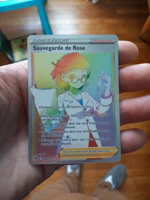 CARTE POKÉMON SAUVEGARDE de Rose Full Art Rainbow 180/172 Ultra Rare ...