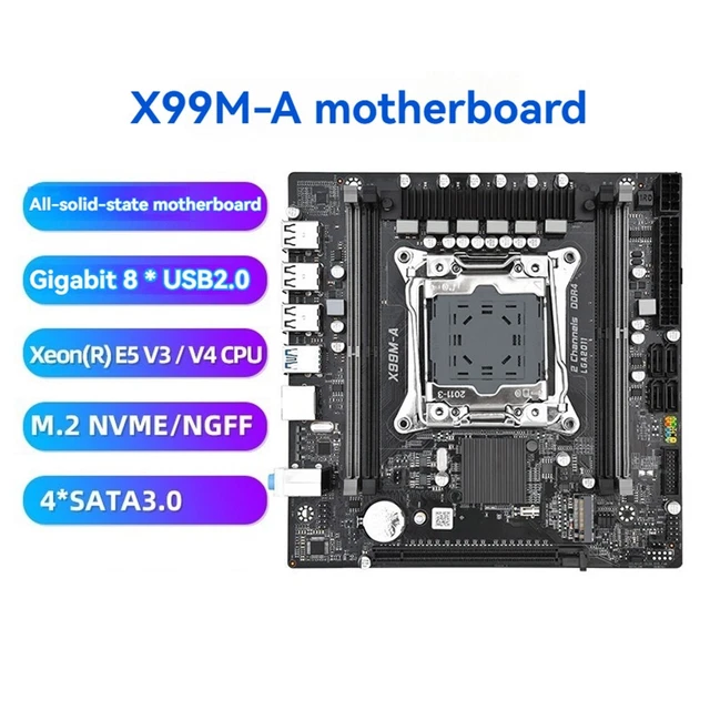 X99M-A MOTHERBOARD 4XDDR4 128G Memory LGA2011-3 CPU PCI-E3.0x16 Support ...