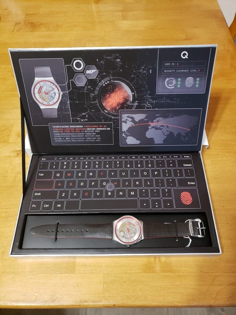 SS07Z100 SWATCH X 007 Q Watch Limited No Time To Die James Bond - Le 7007 Pieces $1,700.00 ...