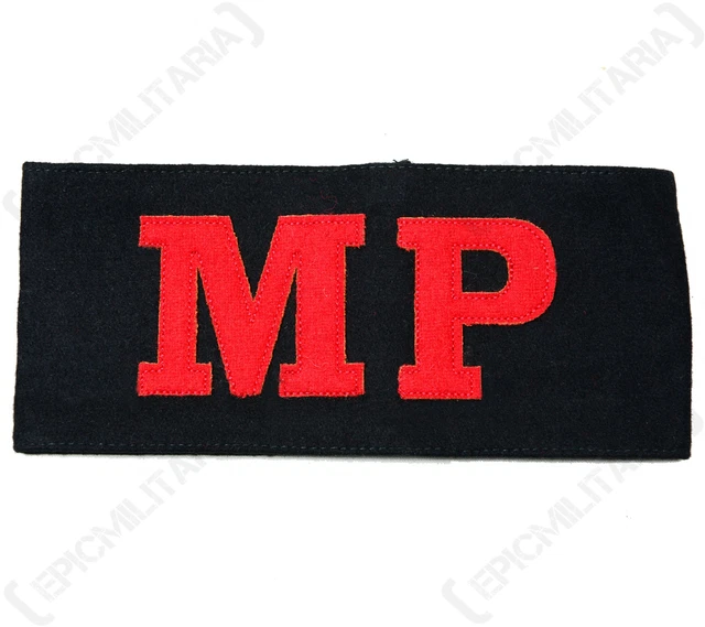 BRITISH MP ARMBAND - WW2 Repro Military Police Sleeve Band Uniform ...