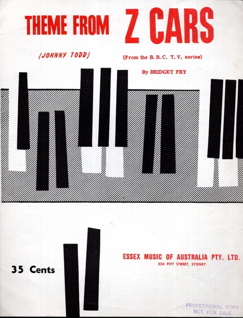 THEME FROM Z CARS - 1960s BBC TV Series - UK Piano Solo sheet music £3. ...