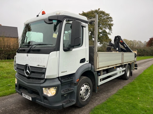 MERCEDES ANTOS 1824 Dropside Rear Mounted Crane Lorry Euro 6 2017 £ ...