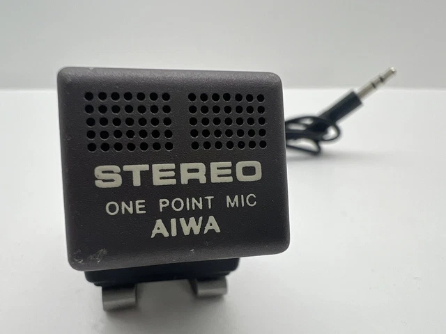 AIWA CM-2 STEREO One-Point Walkman MIC Microphone mit CLIP VINTAGE ...