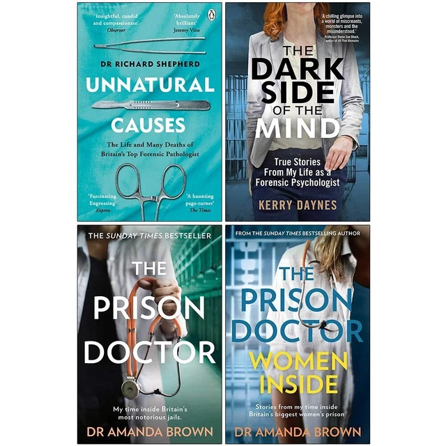 UNNATURAL CAUSES, DARK Side, Prison Doctor, Women Inside 4 Books ...