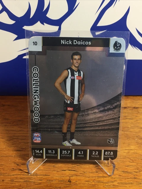 2023 AFL TEAMCOACH SILVER Nick Daicos Card 🖤🤍🖤🤍 COLLINGWOOD ROOKIE $6. ...
