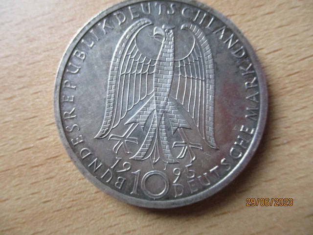 ORIGINAL 10 DM Sammlermünze "50 JAHRE MAHNUNG ZU FRIEDEN UND VERSÖHNUNG" 1995 EUR 5,00 - PicClick DE