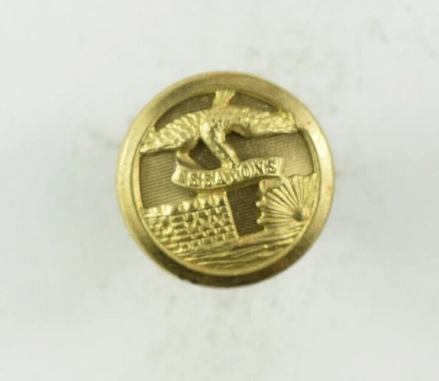 1940'S WWII U.S. Engineer Screw Back Epaulet 2 Piece Uniform Button L5B ...