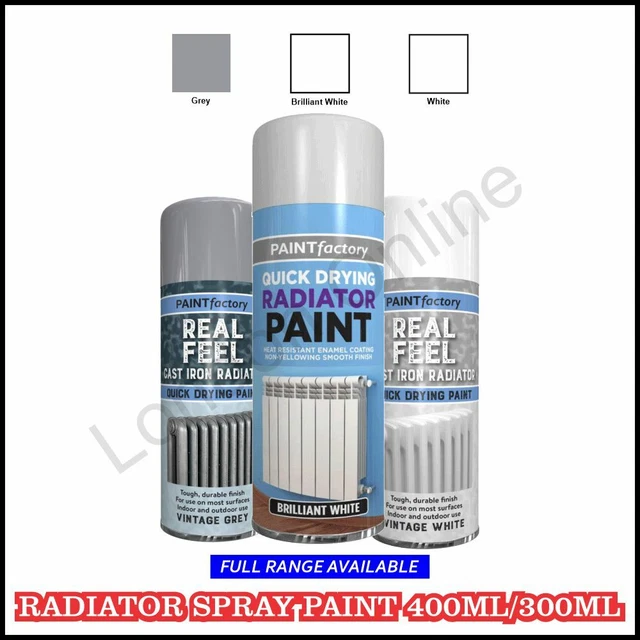 CAST IRON RADIATOR Aerosol Spray Paint Grey, White Interior Exterior ...