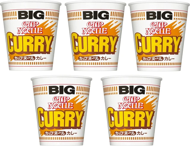 NISSIN CUP NOODLE BIG Instant Ramen Noodles - Curry - 120g - Set of 5 ...
