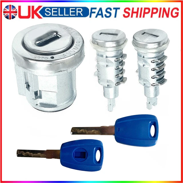DOOR LOCK BARREL & Ignition Switch Keys Set For Fiat Doblo MK2 Vauxhall ...