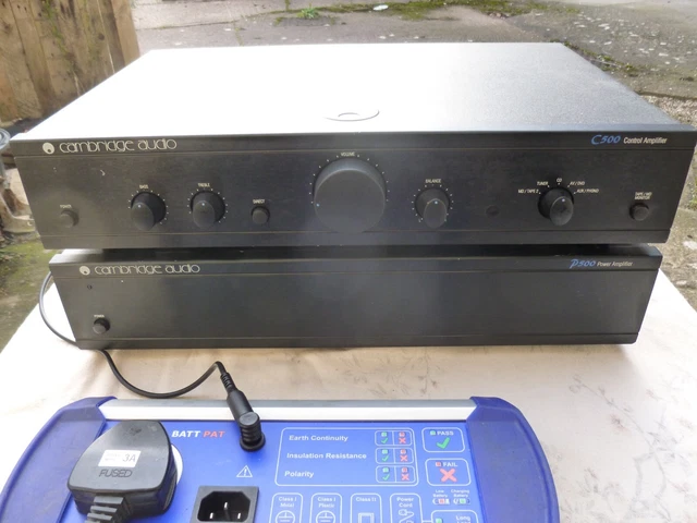 CAMBRIDGE AUDIO C500 Pre Amp Control & P500 Power Amplifier Cleaned Pat ...