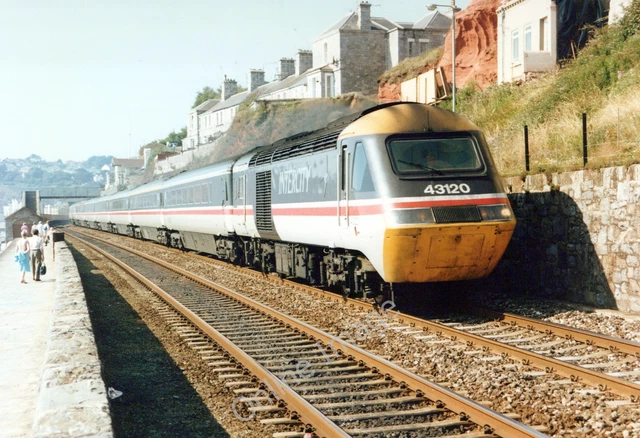 RAILWAY PHOTO 6X4 Class 43 HST 43120 Intercity Dawlish Seafront 6/9/91 ...