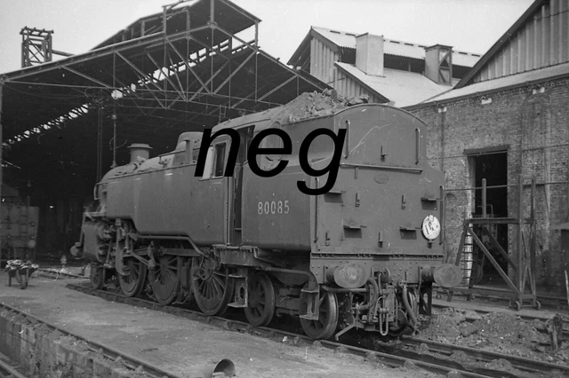 35MM RAILWAY NEGATIVE Locomotive Steam Train 80085 Standard Class Neg ...