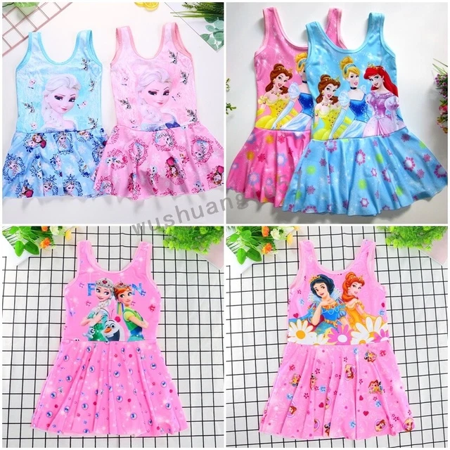 DISNEY PRINCESS SWIMWEAR Dress Girls Bathing Suit Costume Swimsuit ...