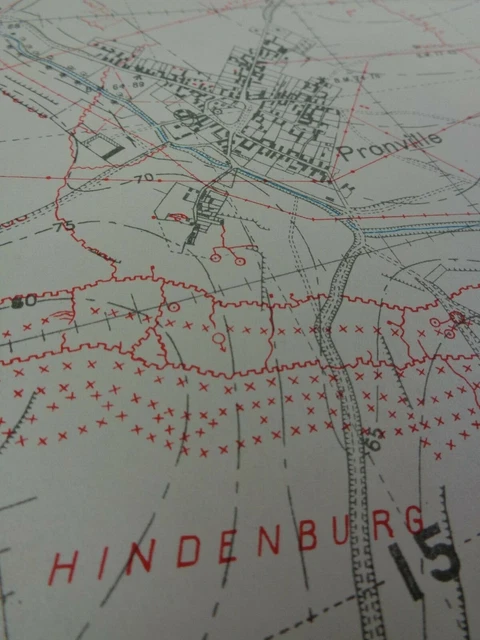 WW1 (1917) INFANTRY Trench Map HINDENBURG LINE (QUEANT, PRONVILLE ...