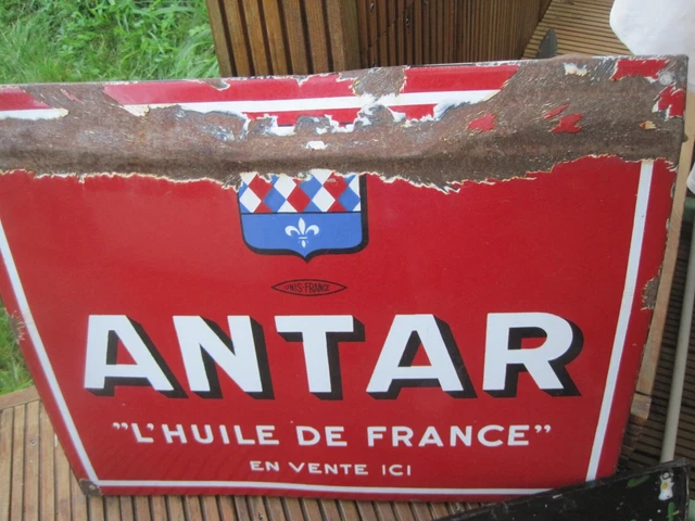 ANCIENNE PLAQUE EMAILLEE Antar EUR 85,00 - PicClick FR
