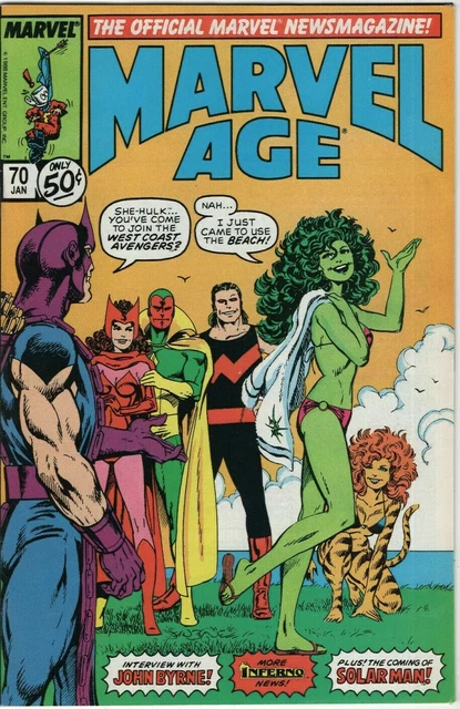 MARVEL AGE #70 She-Hulk Tigra Swimsuit Byrne Bikini Gga Cover Comics ...