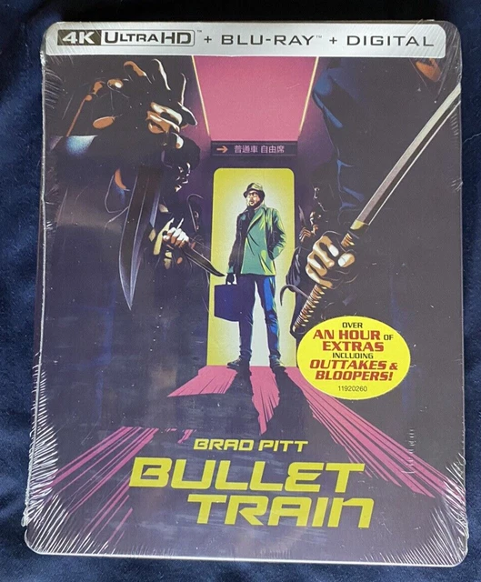 BULLET TRAIN 4K Steelbook (4K Ultra HD + Blu Ray + code numérique ...