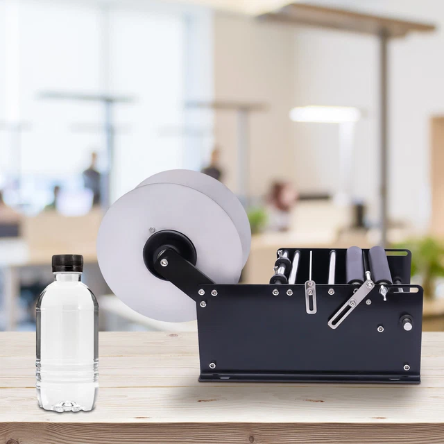 MT-30 MANUAL LABELLING Machine for Round Bottle Jars Cans Self-adhesive ...