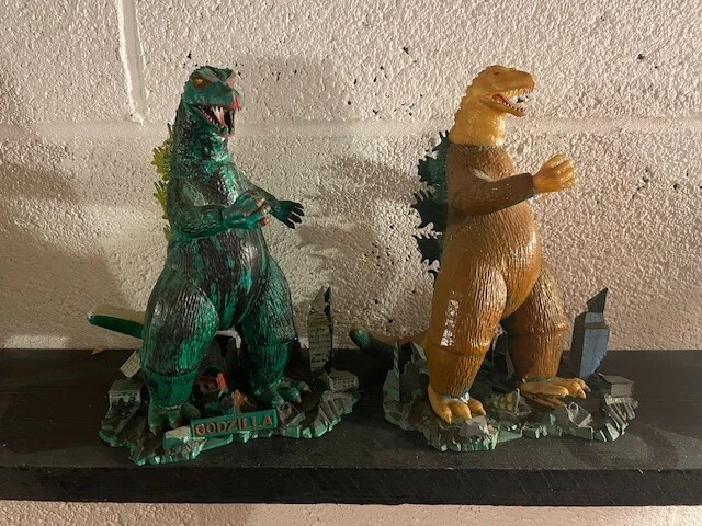 AURORA GODZILLA MONSTERS X2 1964 Original Built Plastic Model Kits Glow ...