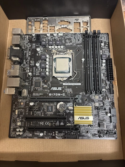 ASUS Q170M-C MICRO ATX Motherboard LGA1151 Socket with A I7 6700k CPU £ ...