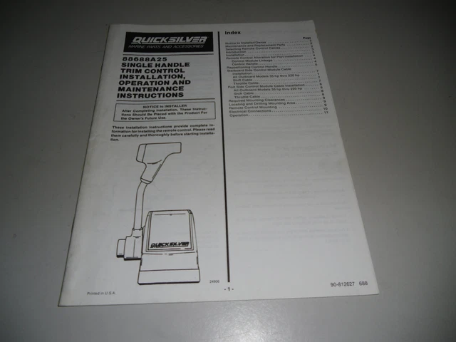 INSTALLATION GUIDE INSTALLATION Operation Manual Single Handle Trim ...