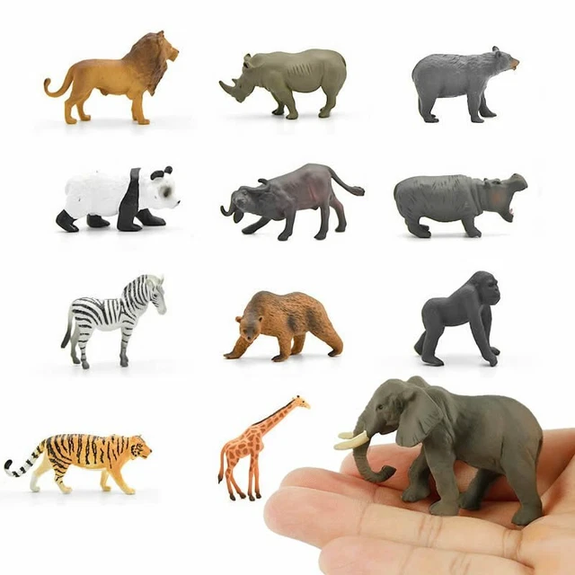 12X WILDLIFE ZOO Animals Lion Panda Elephant Tiger Giraffe Model Figure ...