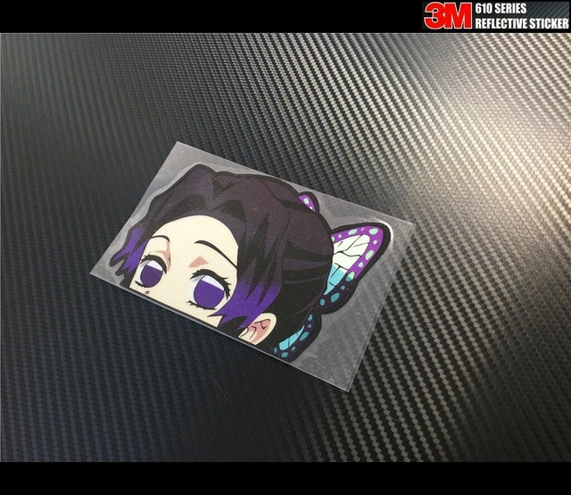 DEMON SLAYER SHINOBU Kocho Peeking Anime JDM Car Reflective Sticker # ...