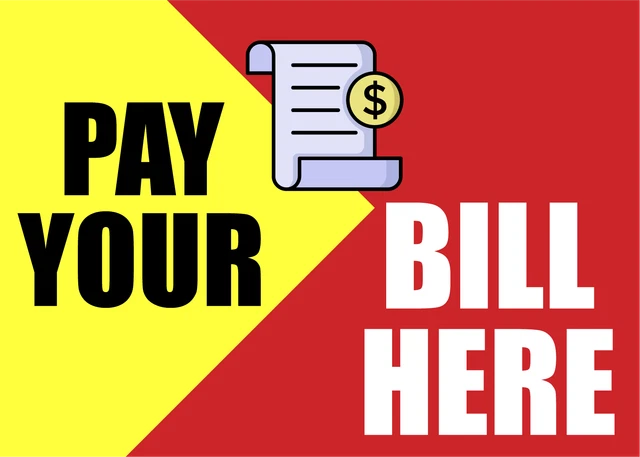 PAY YOUR BILL Here | Laminated Vinyl Decal Sticker Label £9.28 ...