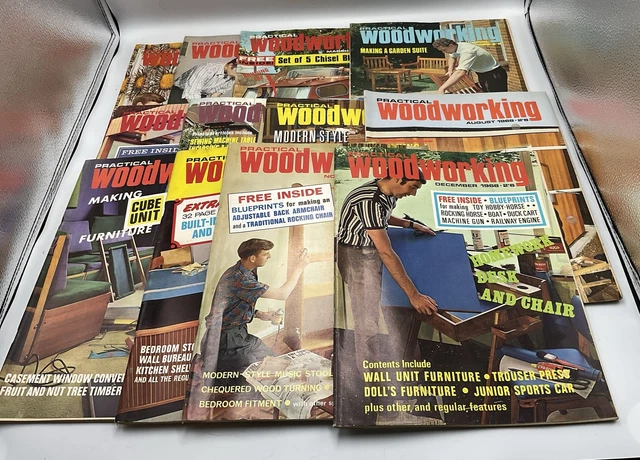 VINTAGE PRACTICAL WOODWORKING Magazine Full Set Of 12 From 1968 £12.99 ...