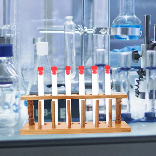 3 PCS WOOD Test Tube Rack Science Holder Lab Racks Chemistry £19.25 ...