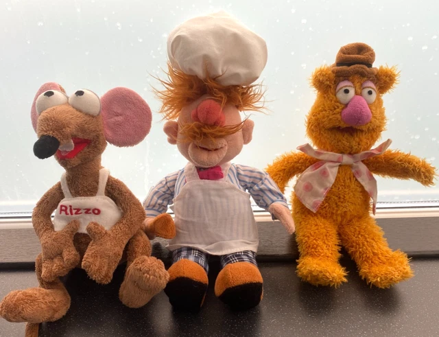 DISNEY EXCLUSIVE MUPPETS Rizzo, Swedish Chef, (Free Fozzie) Plush Soft ...