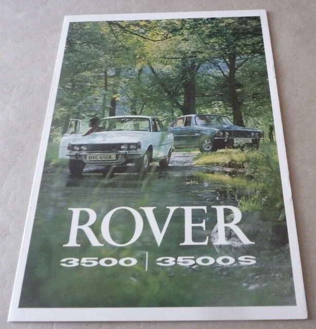 1970'S ROVER 3500 3500S Catalogue Brochure Folder Prospekt Dépliant Pub ...