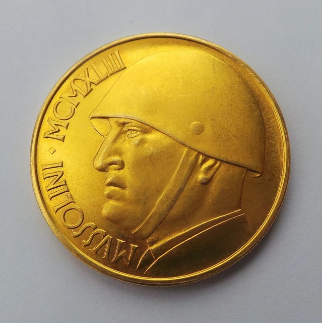 MONETA / MEDAGLIA 100 lire in oro Mussolini 1943 MCMXLIII EUR 970,00 ...