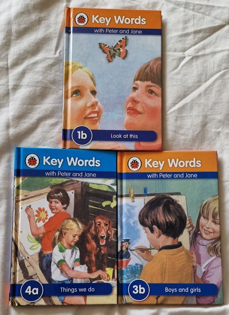3X LADYBIRD KEY Words with Peter and Jane Hardback Books, 1b, 3b, 4a ...