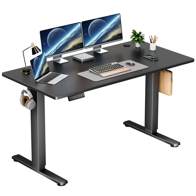 DESK STANDING ELECTRIC Height Adjustable Office Home Computer Table ...