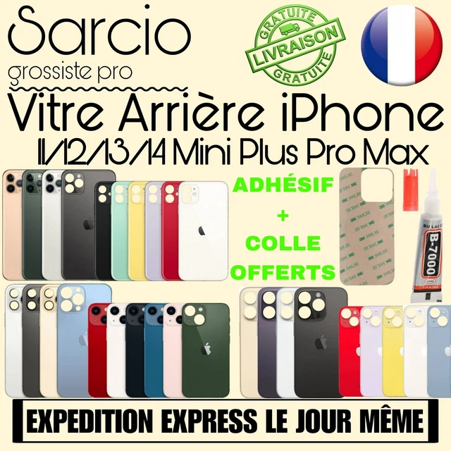 VITRE ARRIÈRE 🍏 iPhone 11 12 13 14 Mini Pro Max Plus + Colle B7000 5ml Offert EUR 11,90 ...