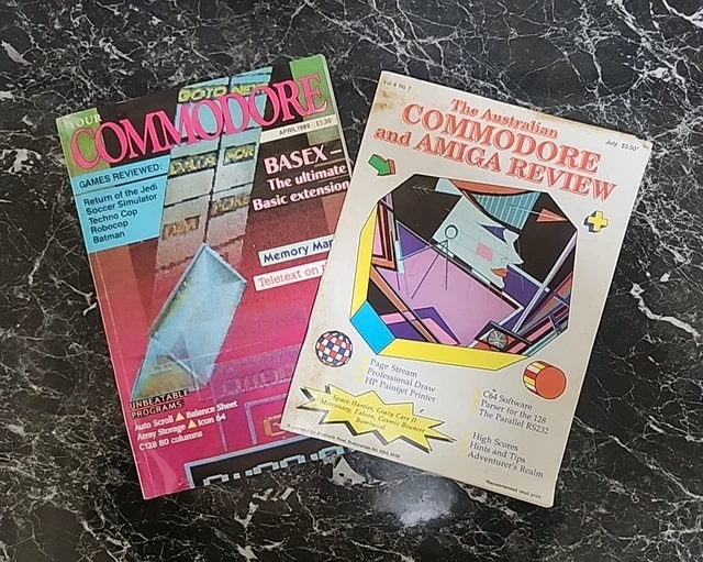 VINTAGE COMPUTER MAGAZINES Your Commodore C64 & Amiga Review 1989 Book ...